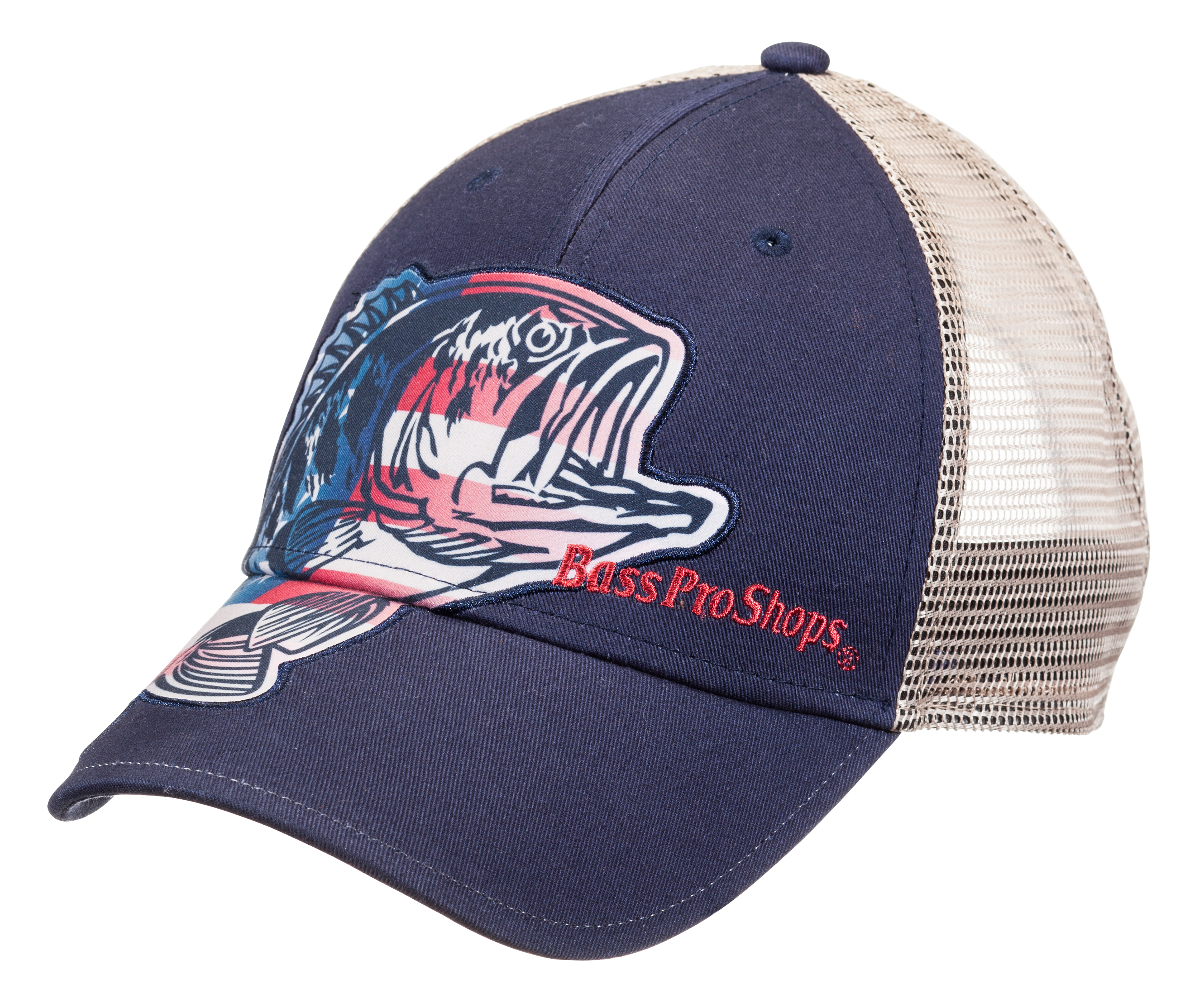 Bass Pro Shops Red, White, and Blue Fish Cap | Bass Pro Shops